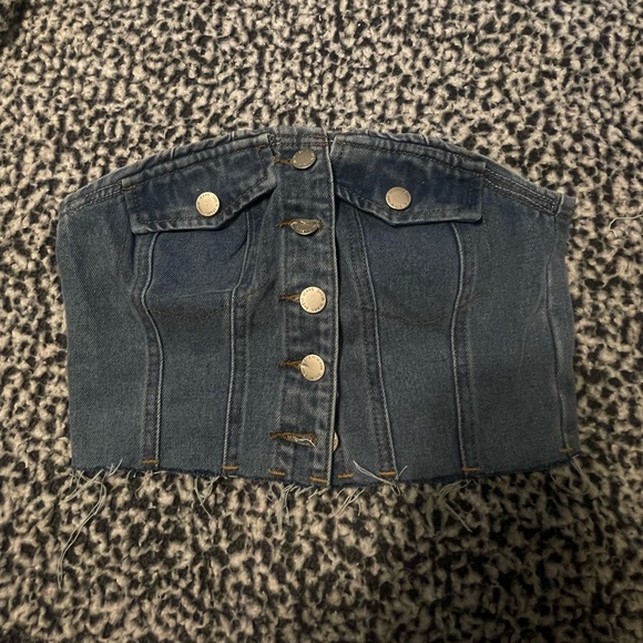 Tops | Jean Tube Top | Poshmark